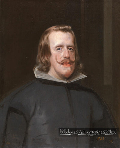 Cuadro "Felipe IV" de Velázquez, retrato barroco del rey.